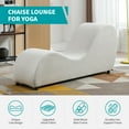 BALUS Yoga Chaise Lounge Chair, Velvet Fabric Yoga Chair with Ergonomic ...