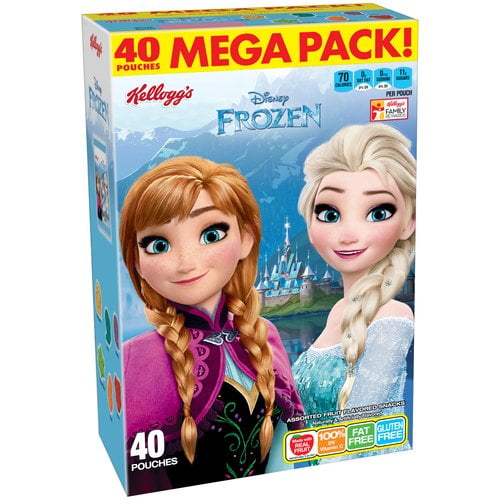 Kelloggs Disney Frozen Assorted Fruit Flavored Snacks Pouches 32 Oz