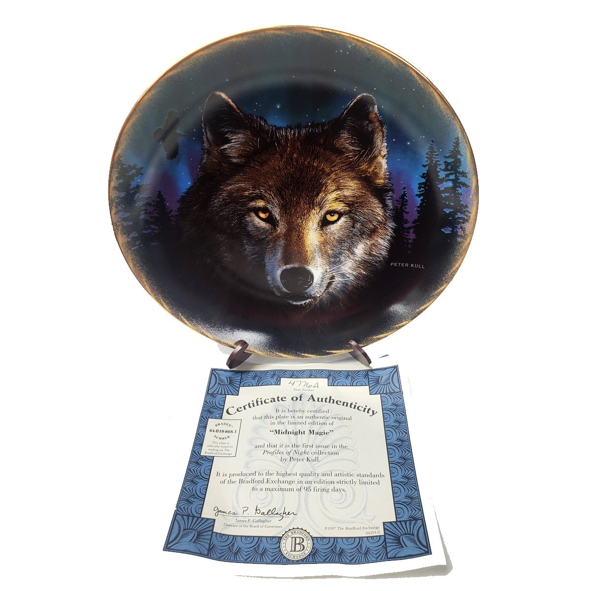 Wolf Plate "Midnight Magic" from Profiles of Night Collection by Peter ...