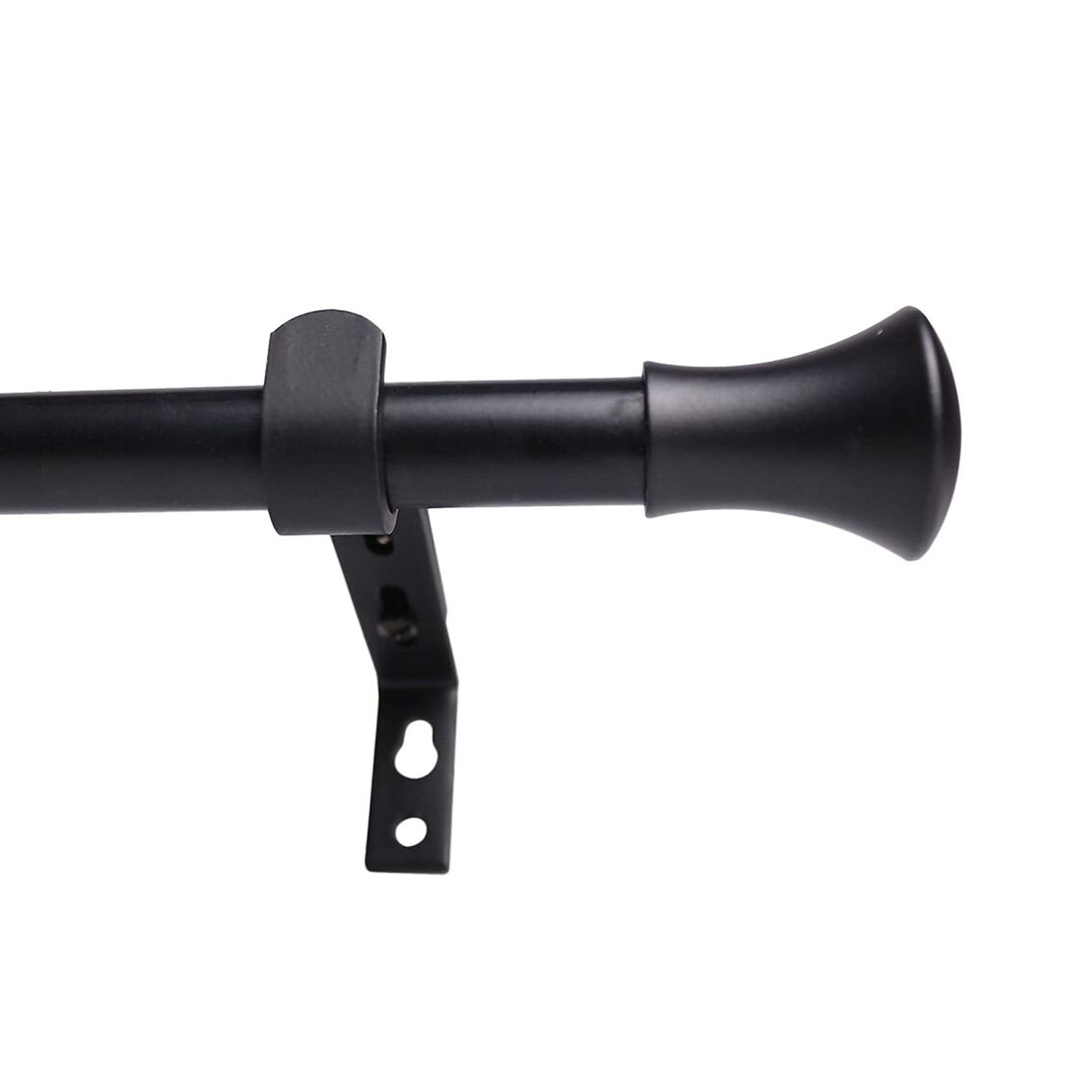 QIYAA 5/8" Adjustable Buckingham Curtain Rods for Windows Drapery Rod ...