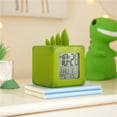 Your Zone LED Color Changing Green Dinosaur Alarm Clock Cube with ...