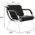 Kinbor 6-Seat PU Leather Waiting Area Bench Seating Barbershop Waiting ...
