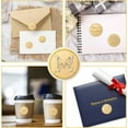 2" Butterfly Gold Seal Stickers Self Adhesive Golden Envelopes Sticker ...