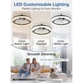 20" Ceiling Fans with Lights,Control via Remote Alexa App,Quiet,Low ...