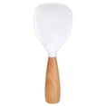 Short Wooden Handle Silicone Spatula, Heat-Resistant Rice Cooker Spoon ...