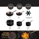 Thyme & Table 12-Piece Non-Stick Signature Cookware Set, Rose Gold ...