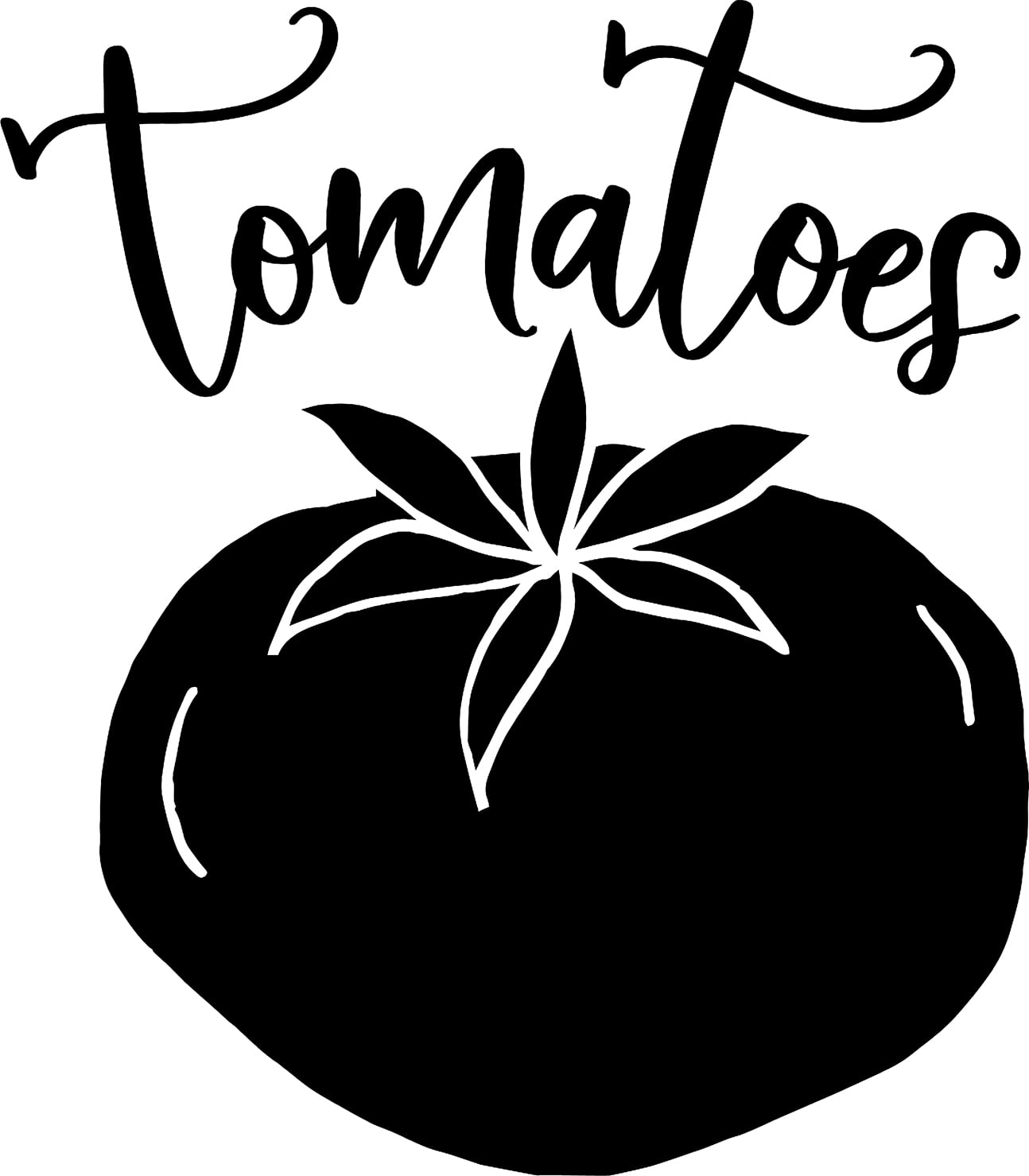 Tomatoes Clipart Black And White