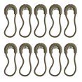 10Pcs Backpack Wear Resistant Zippers Head Bag Flexible Zippers Puller ...