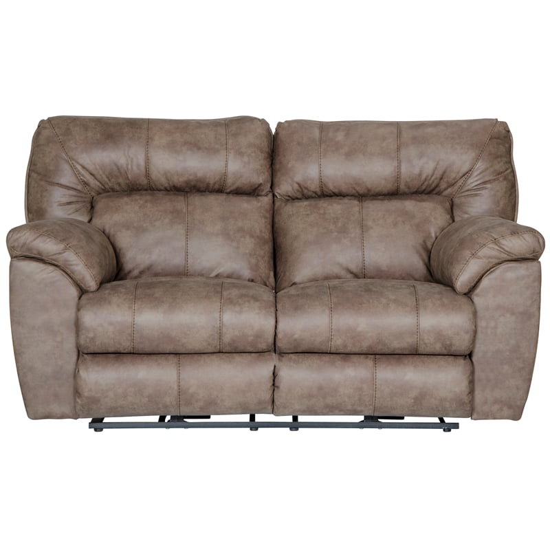 Catnapper Thompson Power Reclining Loveseat in Brown Polyester Fabric ...