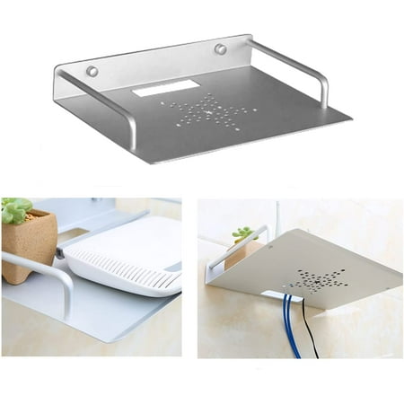 Router Shelf/Tv Set-Top Wall Mount Shelf，DVD Player Stand Rack Aluminum ...