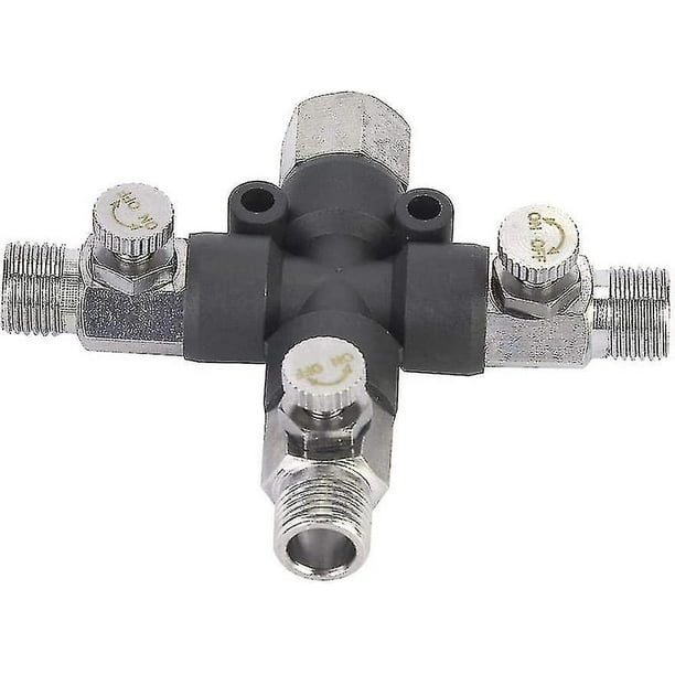 1/8 Inch Three Way Adjustable Metal Airbrush Fitting T Connector Air ...