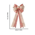 LHWEN Christmas Decoration Large Burlap Bow Double Layer for Tree ...