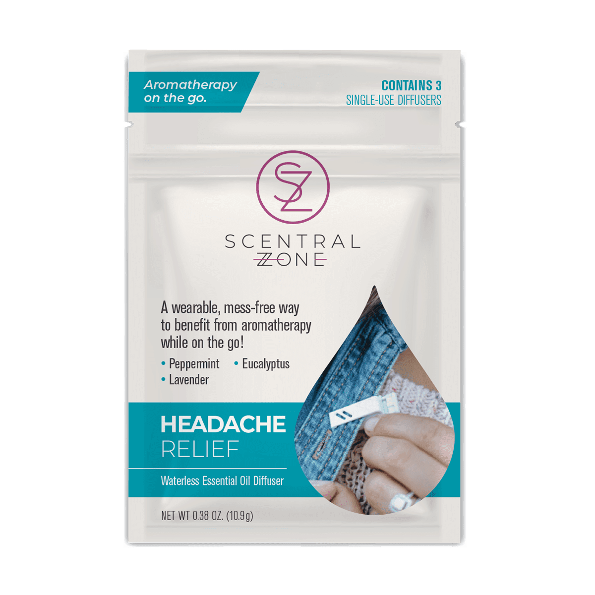 Scentral Zone Headache Relief Waterless Essential Oil Diffuser, 3-Pack - Walmart.com