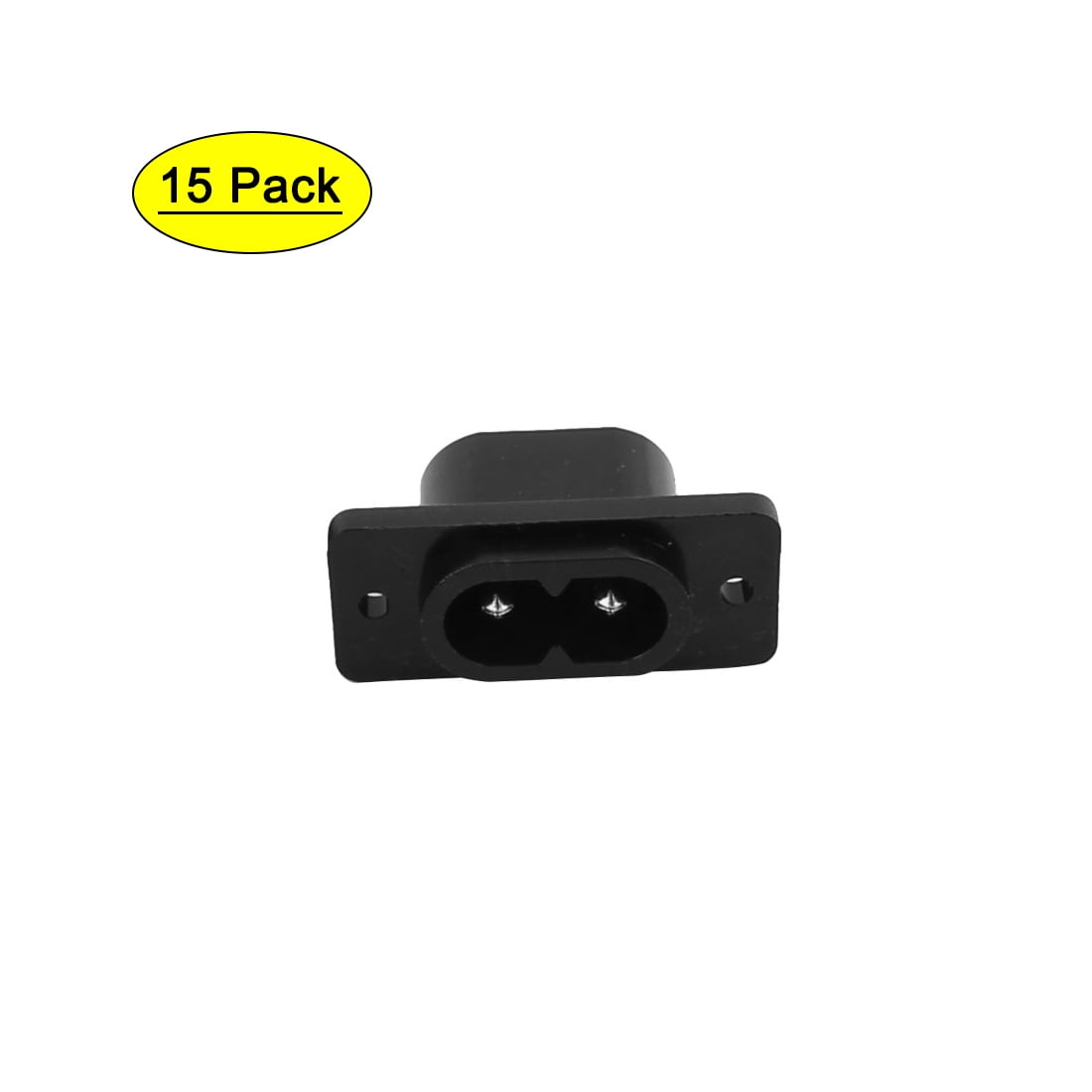 15Pcs 250V 2.5A IEC320 C7 Male Panel Mount Power Inlet Socket - Walmart.com