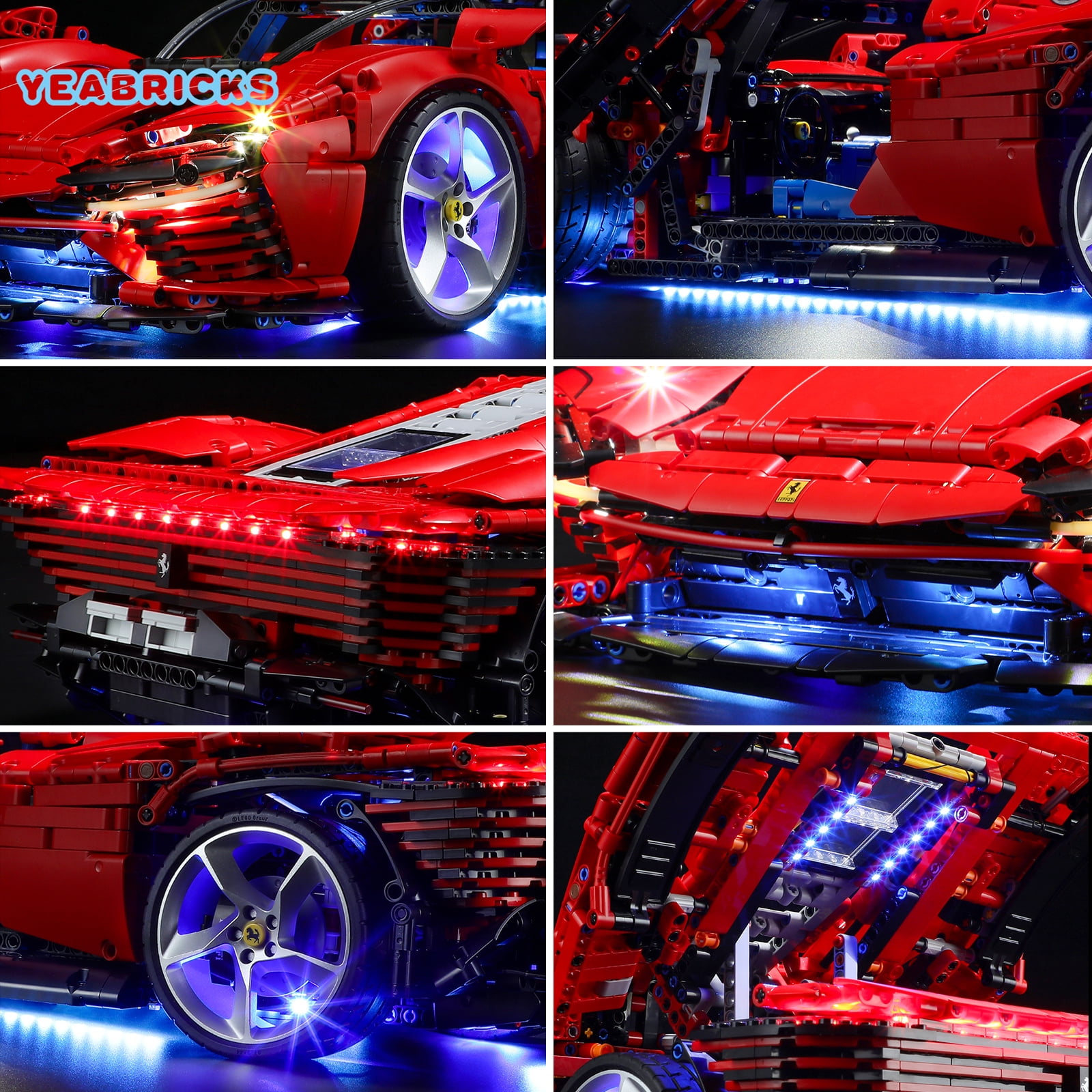 Buy YEABRICKS Led Light Kit for Legos 42143 Technic Ferrari Daytona SP3 ...