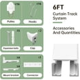 Ceiling Curtain Tracks 6FT,Curtain Track Wall Mount,Ceiling Mounted ...