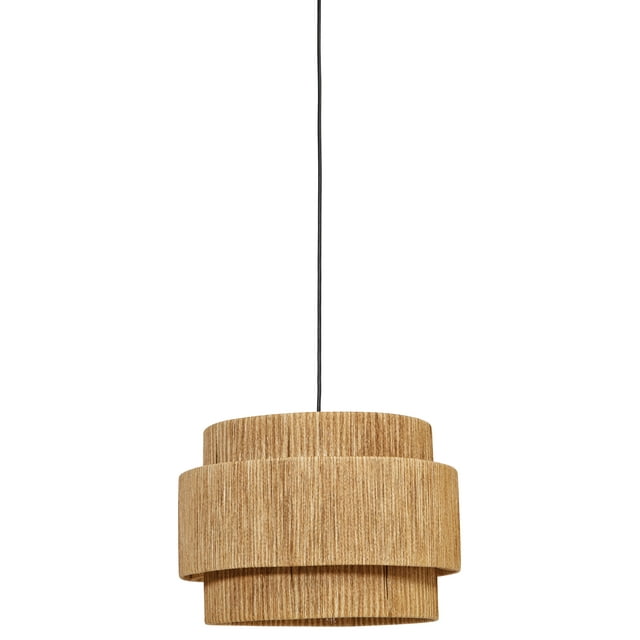 Creative Co-Op 3-Tier Woven Paper String Pendant Light with 4' Cord ...