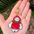 Bag Charm Strawberry White Robot: Baymax, Handmade (1 keychain ...