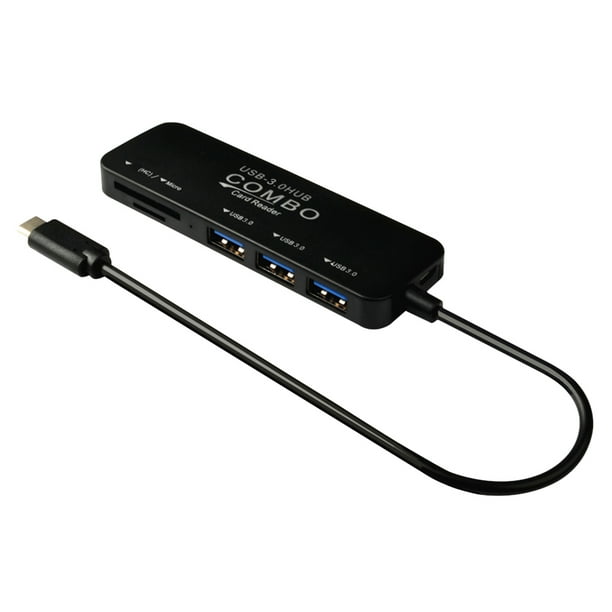 Clairlio 5 in 1 USB C HUB Type C to Multi Ports TF Card Reader OTG ...