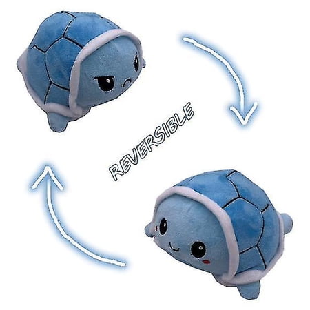 Double Sided Flip Doll Reversible Animal Plush Toys(Blue Tortoise ...