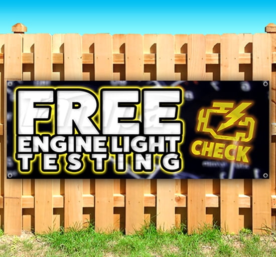 Free Engine Light Testing 13 oz Vinyl Banner With Metal Grommets ...
