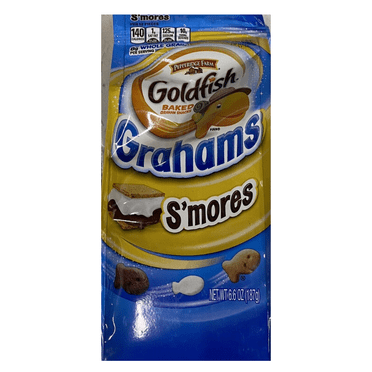 Goldfish Baked Grahams S'mores Snack Crackers, Serve Pack, 6.6 oz Bag ...
