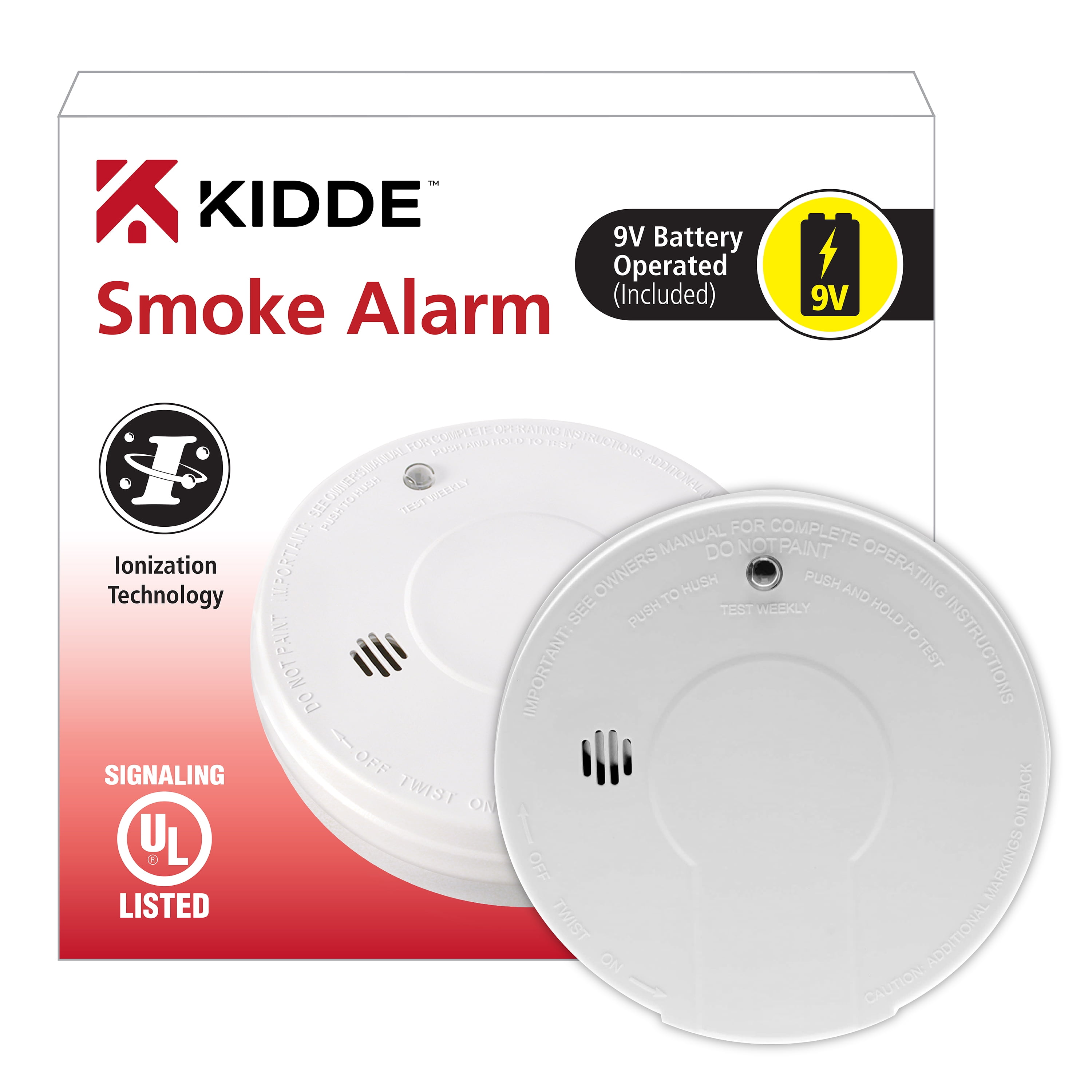 Kidde 5" Battery Ionization Smoke Alarm with Test Button - Walmart.com