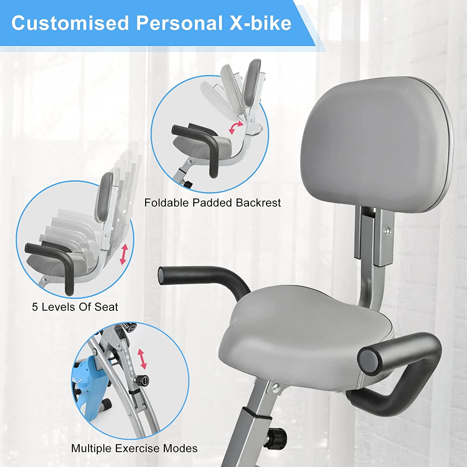 Buy Wonder Maxi Exercise Bike Magnetic Stationary Folding Bike for ...