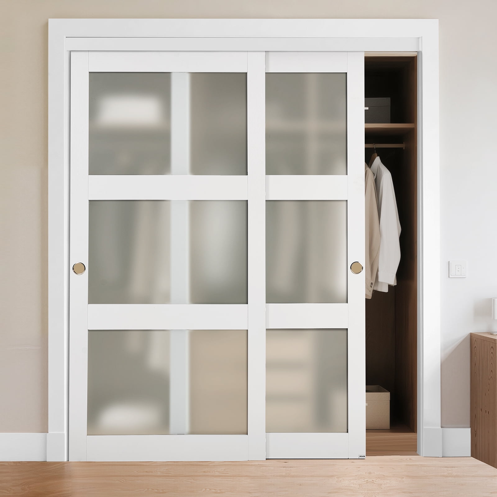 Click here for Vevor Sliding Closet Door 72(Double 37) X 80 3-Lit... prices