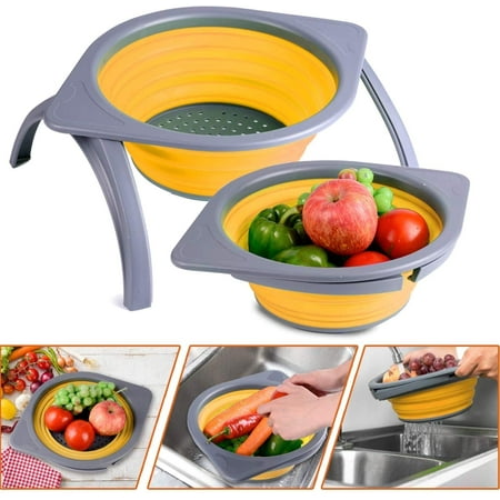 Collapsible sieve, storage basket, draining basket for fruit and ...