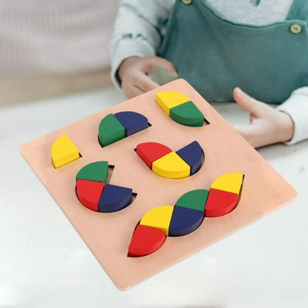 Wood Matching Puzzle Geometric Shape Recognition Early Education Math ...