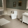 Modern Round Toilet, Compact One Piece Toilet with Dual Flush 0.9/1.28 ...