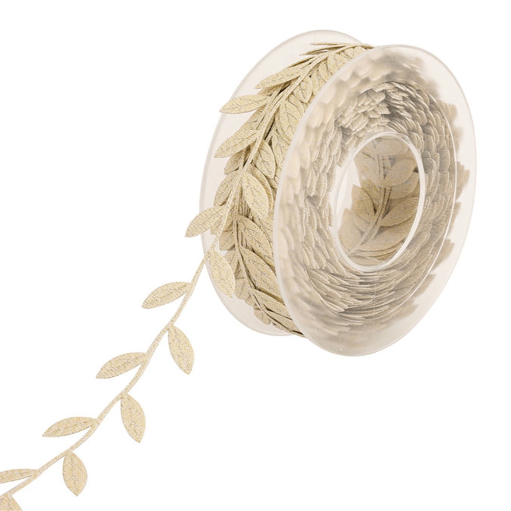 HEVIRGO 15m Leaves Ribbon Scrapbook DIY New Year Christmas Crafts Gift ...