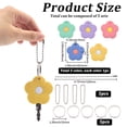 1 Set 5Pcs 5 Colors Silicone Flower Keychains with Iron Ring and Ball ...