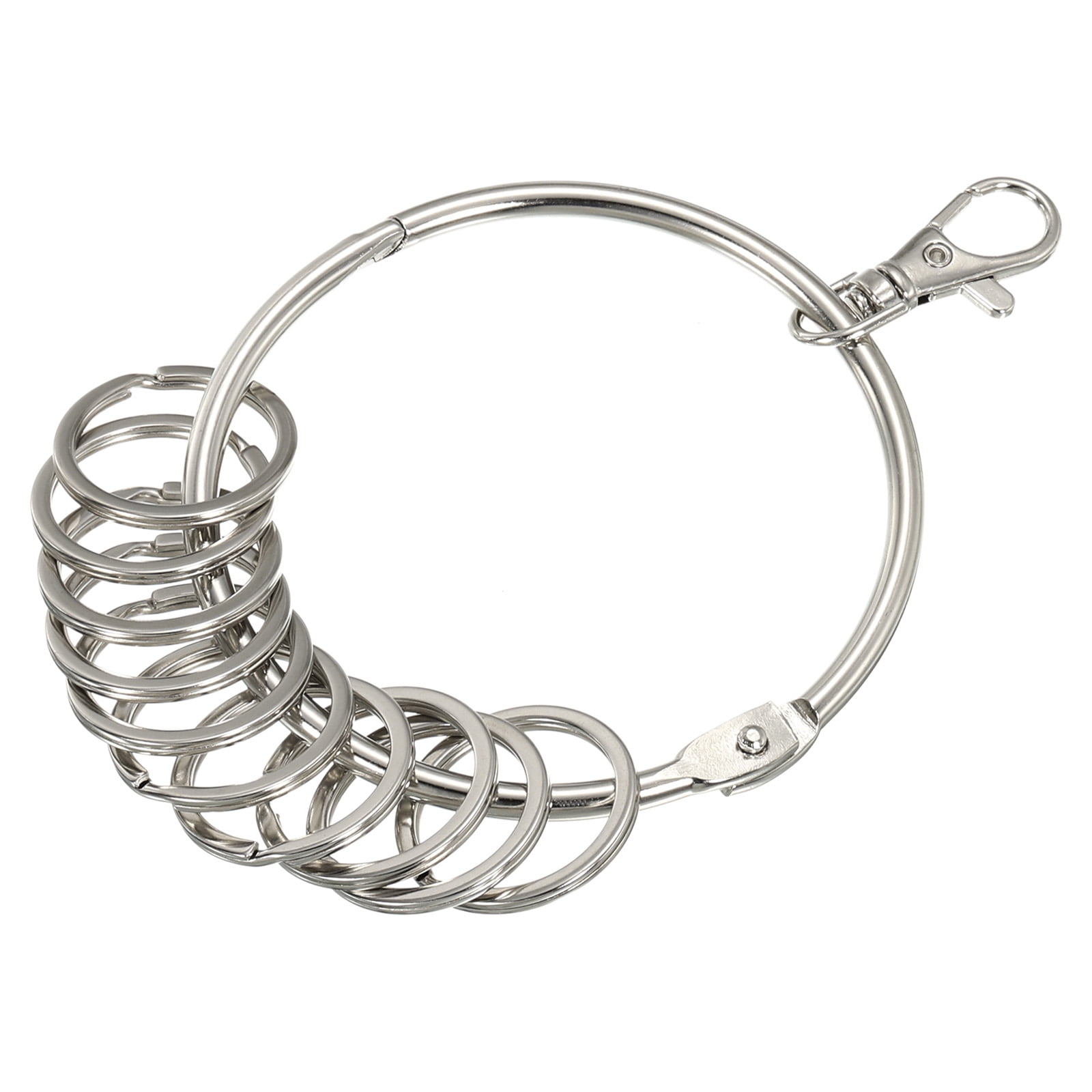 Uxcell 3.4" Dia Key Organizer Keychain Key Management Holder with 10 ...