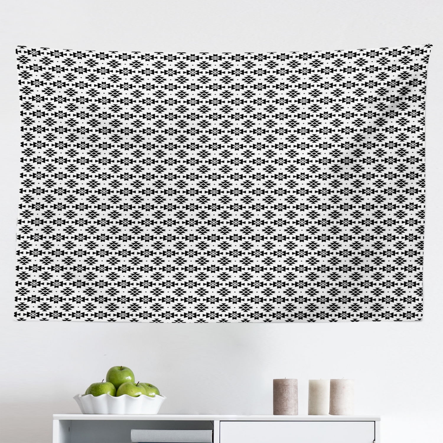 Fox Tapestry, Scandinavian Style Woodland Animals Pattern Flourishing ...