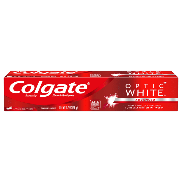 Colgate Optic White Travel Size Whitening Toothpaste, Sparkling Mint ...