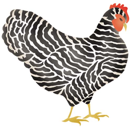 Zebra Chicken Wall Stencil SKU #2509 by Designer Stencils - Walmart.com