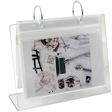 Coofit Acrylic Standing Photo Album: 17 Sheets Table Flip Calendar ...