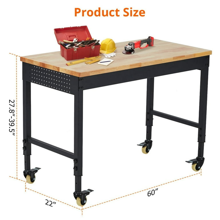 Homhougo original Adjustable Height Workbench 60