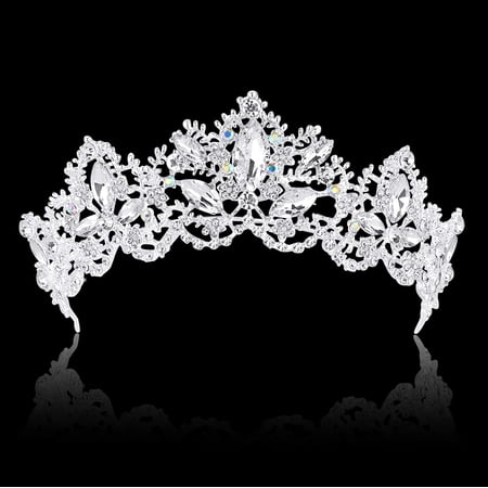 Crystal Queen Tiara Crown Rhinestones Pageant Quinceanera Crown Prom ...