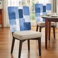 Chair Covers Set of 4 Blue Paint Chair Slipcover Protector Stretch ...