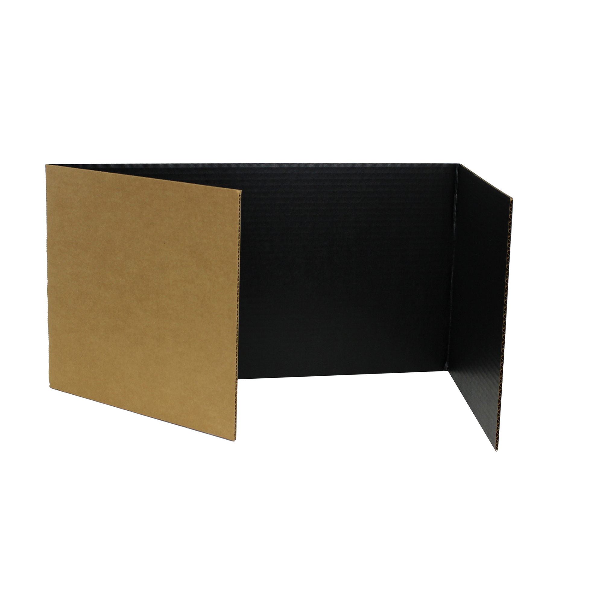 Flipside Products Corrugated Study Carrels, Black, 12 x 48, 24 Count ...
