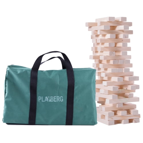 60 Block Giant Hardwood Tower Stacking Game - Walmart.com