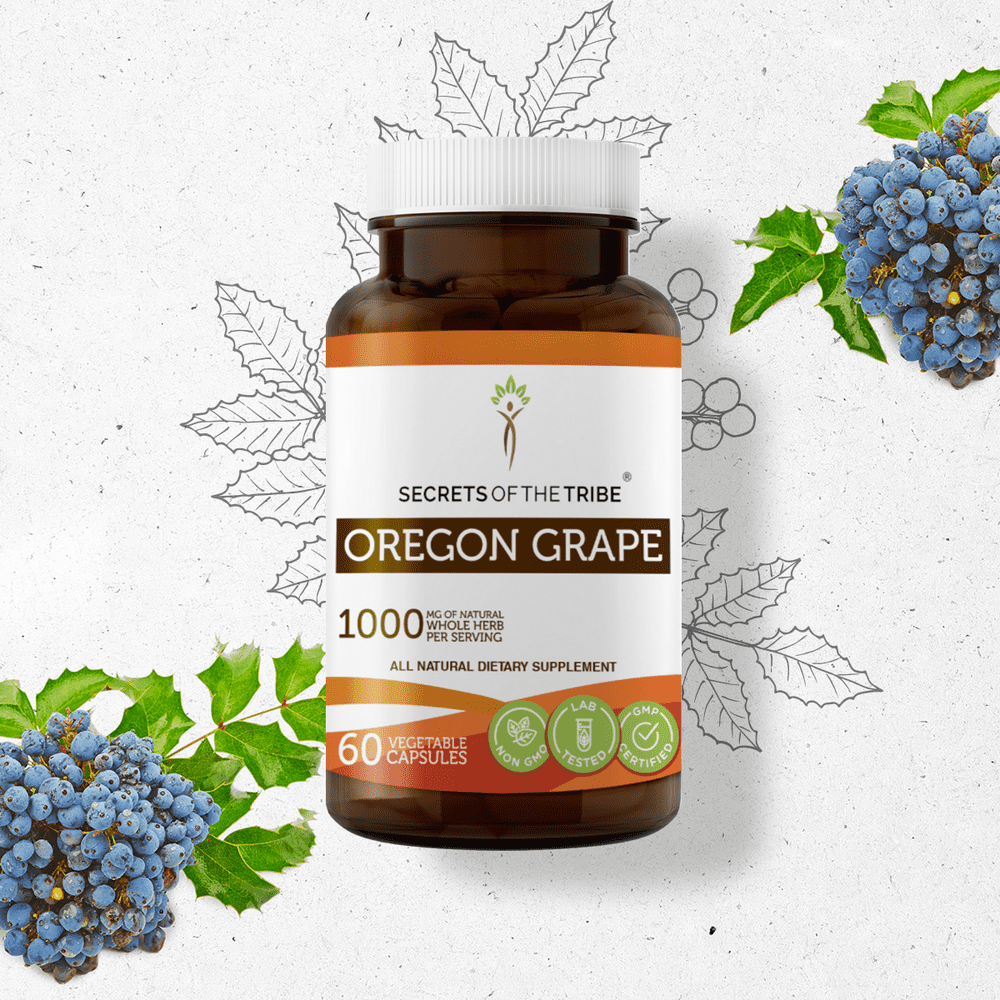Secrets of the Tribe Oregon Grape 60 Capsules, 500 mg, Responsibly ...