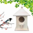 Solid Wood Bird Feeder Garden Bird House Idyllic Wooden Craft Feeder ...