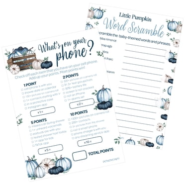 Little Adventurer Baby Shower Party Games - What's On Your Phone and ...