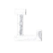 Alphabet Letter - P - Color White - 2" Block Style - Iron On ...
