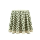 Buffalo Check Woven Fabric Round Tablecloth - Sage - 70 in - Walmart.com