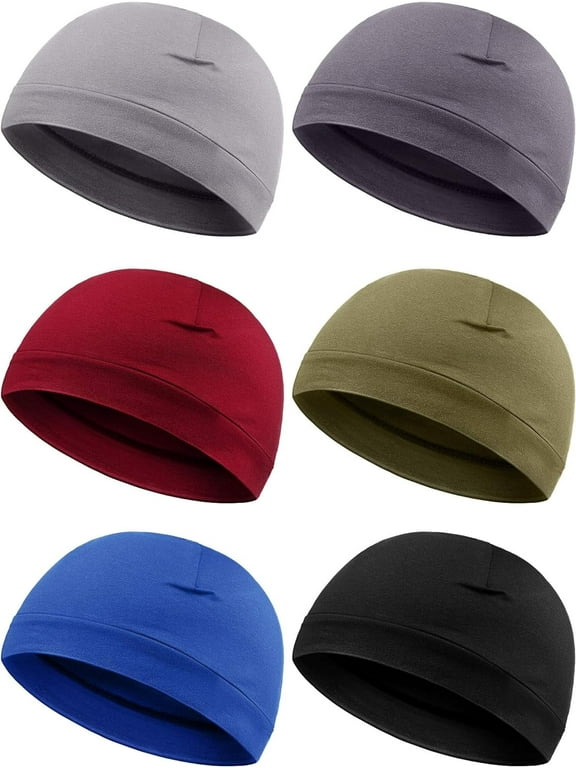 2Pcs Cotton Skull Caps for Men Women Breathable Night Cap Sleep Hats ...